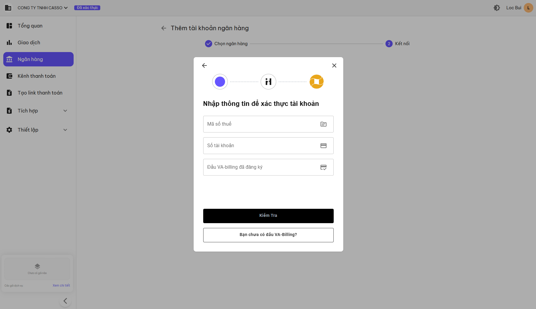 Kết nối tài khoản ngân hàng OCB | payOS