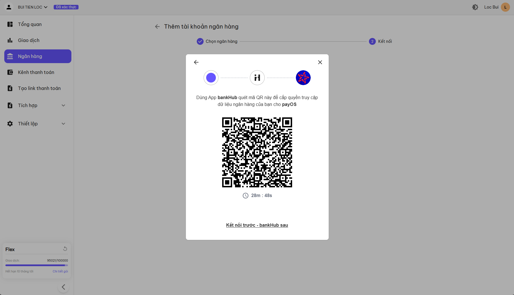 Kết nối tài khoản ngân hàng MB | payOS